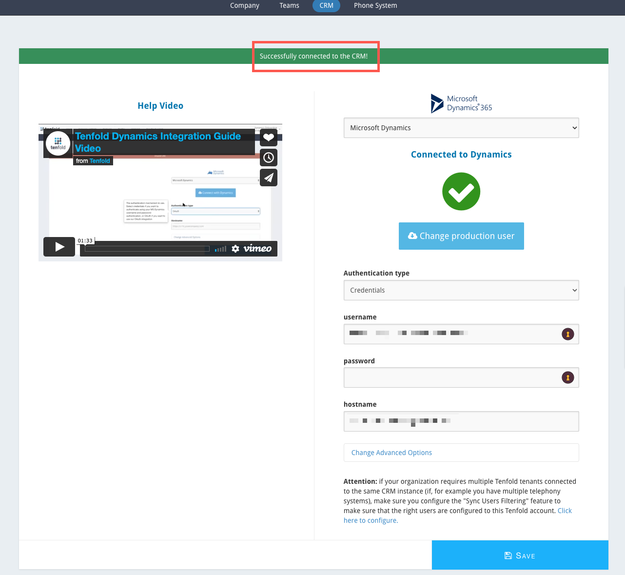 Troubleshoot the object Object error when connecting Tenfold and Dynamics