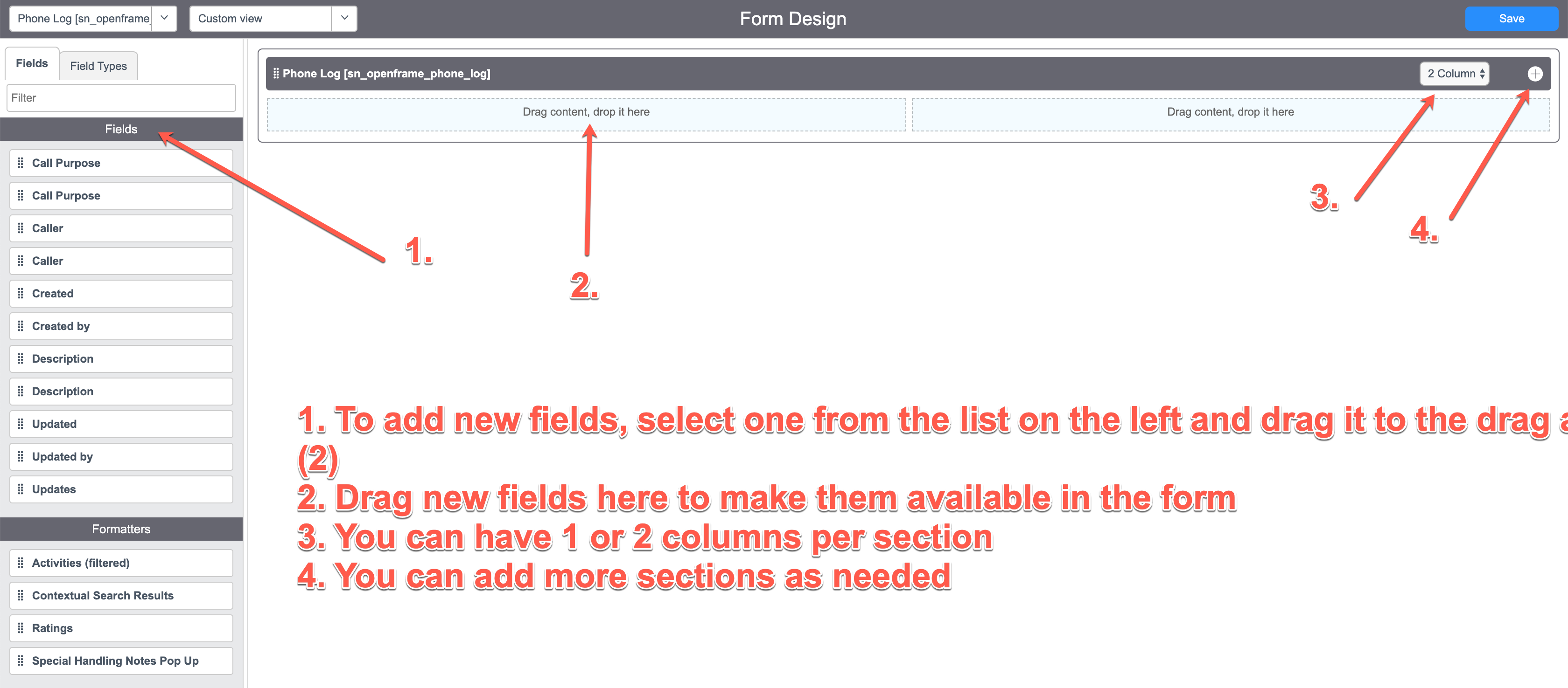 Customize views in ServiceNow