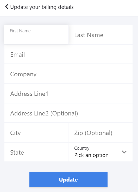 Manage your Tenfold subscription with the Chargebee Billing Portal