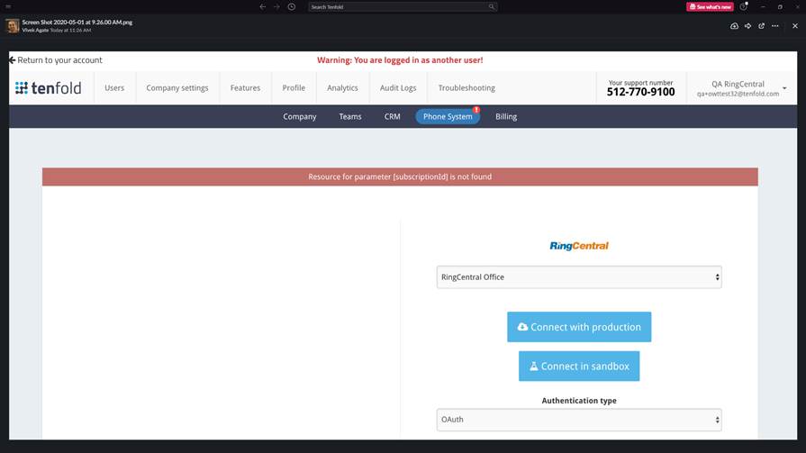 Implement RingCentral Webhook subscription