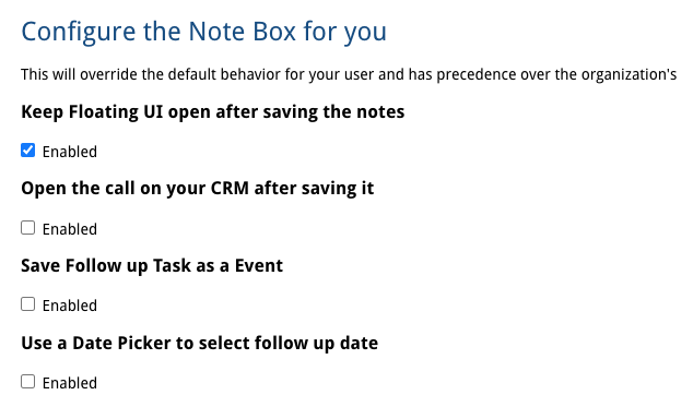 Notes Setup