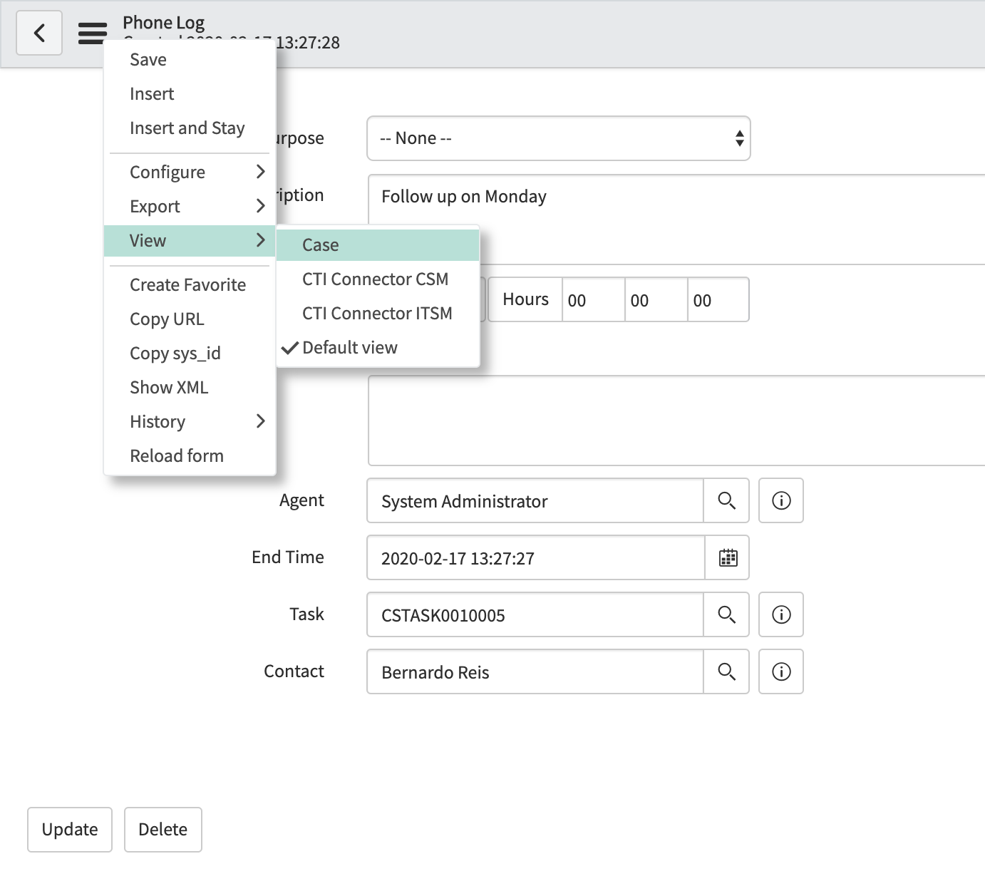 Customize views in ServiceNow