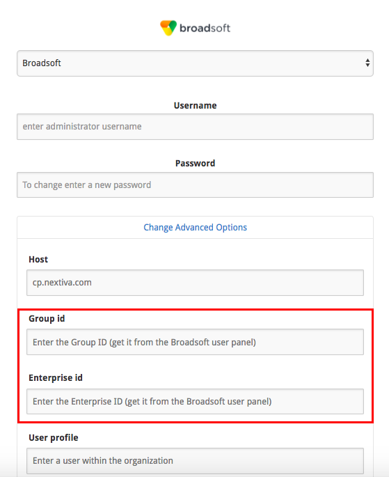 Integrate Broadsoft with Tenfold