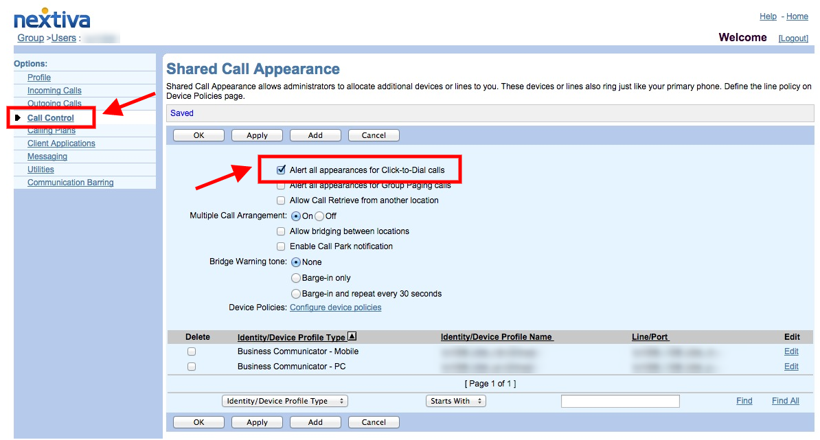 Enable Click to Dial for Nextiva Softphone