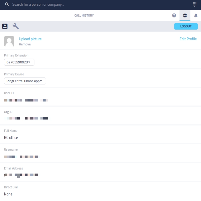 RingCentral Call Controls