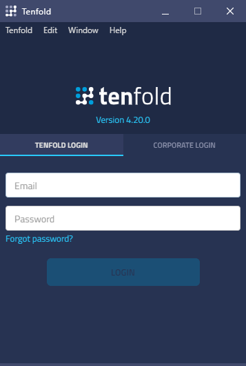 Log in and out of Tenfold