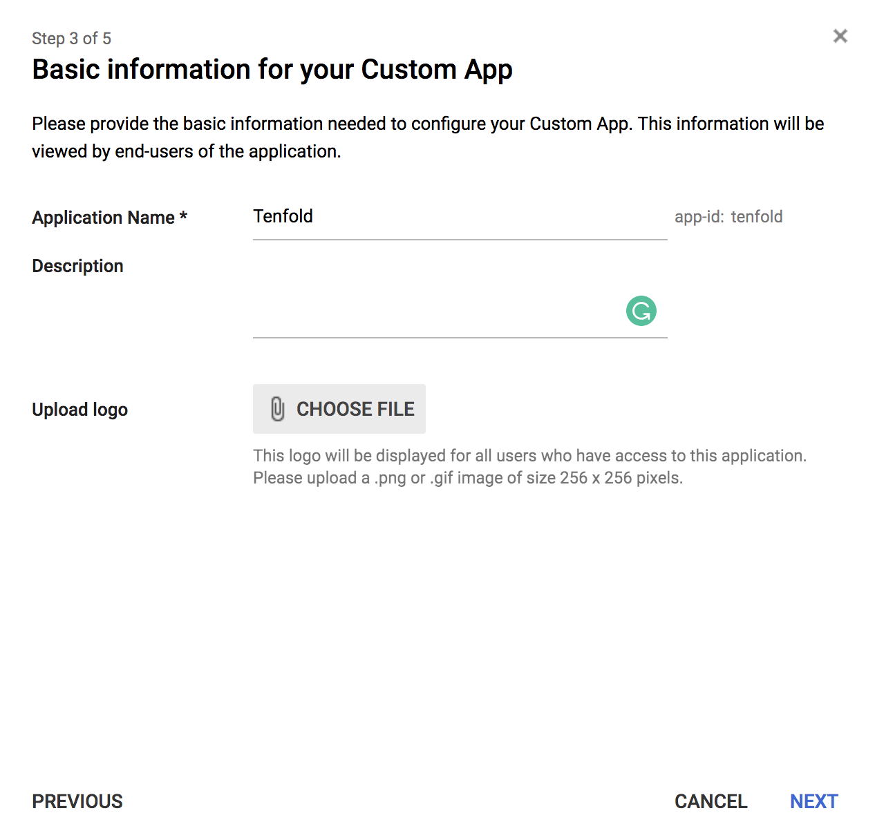 Configure Tenfold to use Google as an identity provider