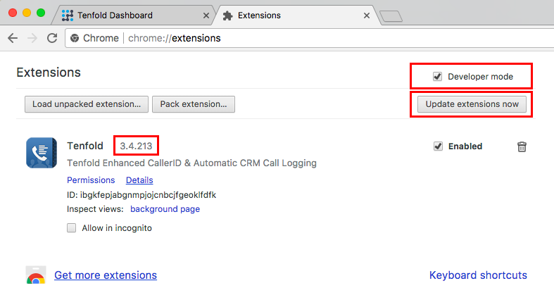 Update the Chrome Extension manually