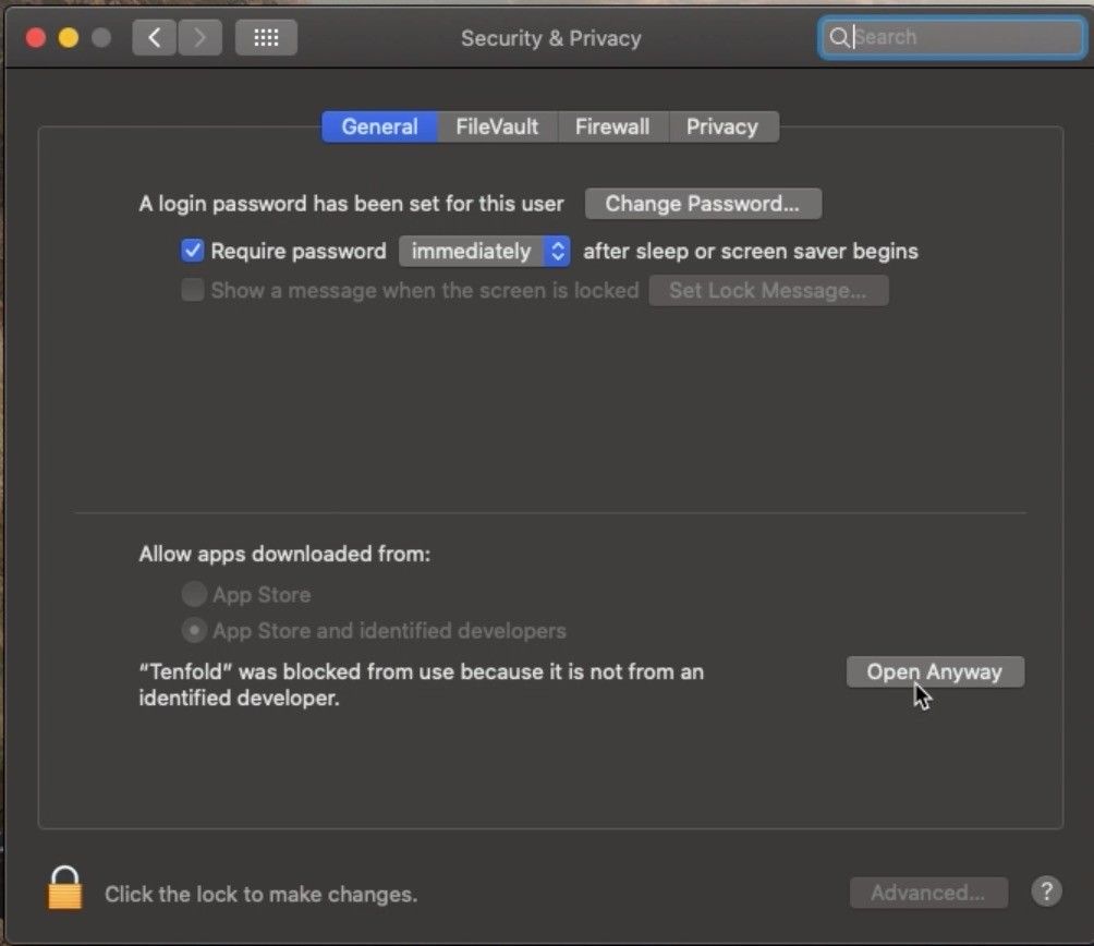 Install the Tenfold App (v4.28.0+) on Mac OSX Catalina and later