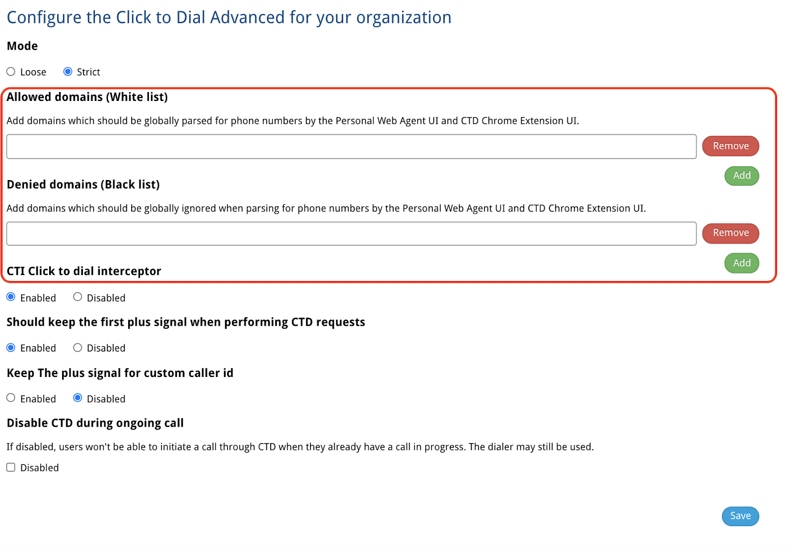 Advanced Click to Dial