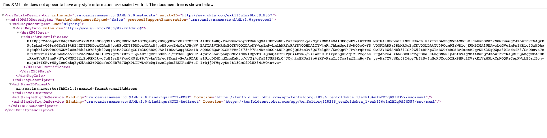 Configure Tenfold to use Okta as an identity provider utilizing SAML