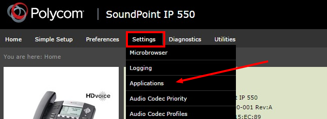 Configure Polycom Deskphone